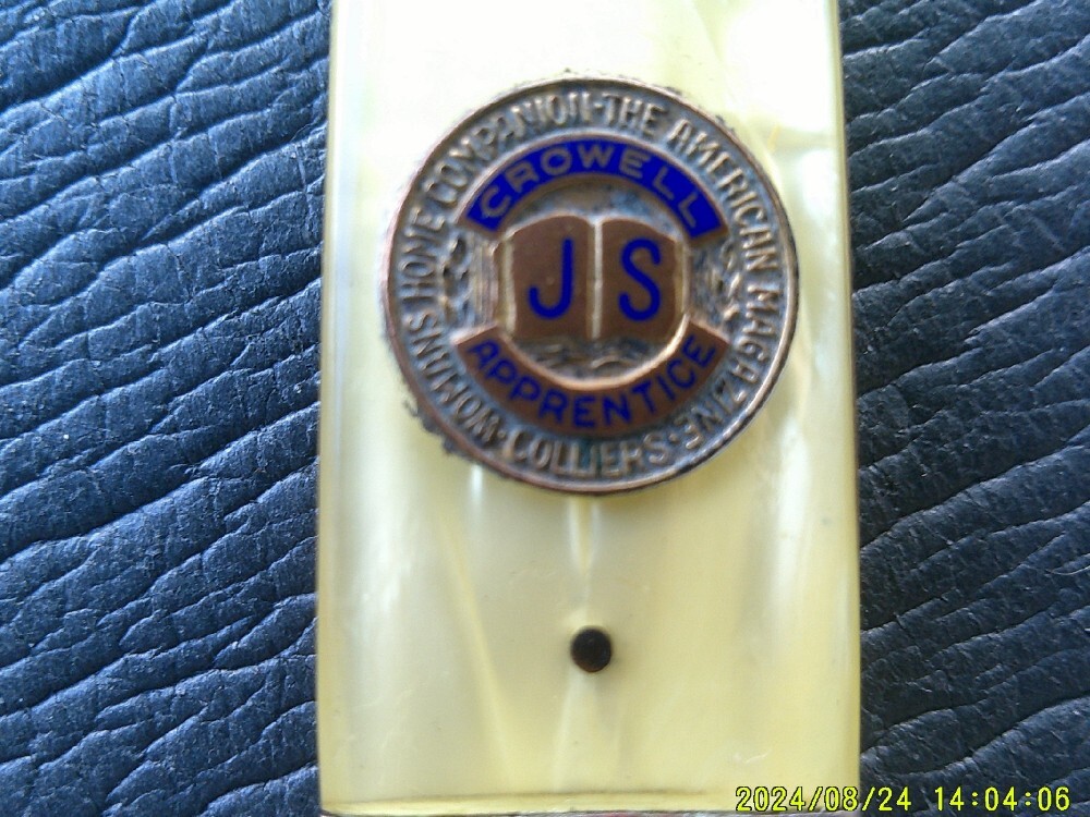 Camillus Cut Co 4 line Cracked Ice Jack Knife Crowell Apprentice