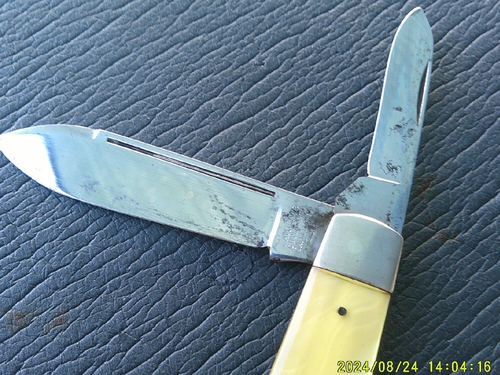 Camillus Cut Co 4 line Cracked Ice Jack Knife Crowell Apprentice