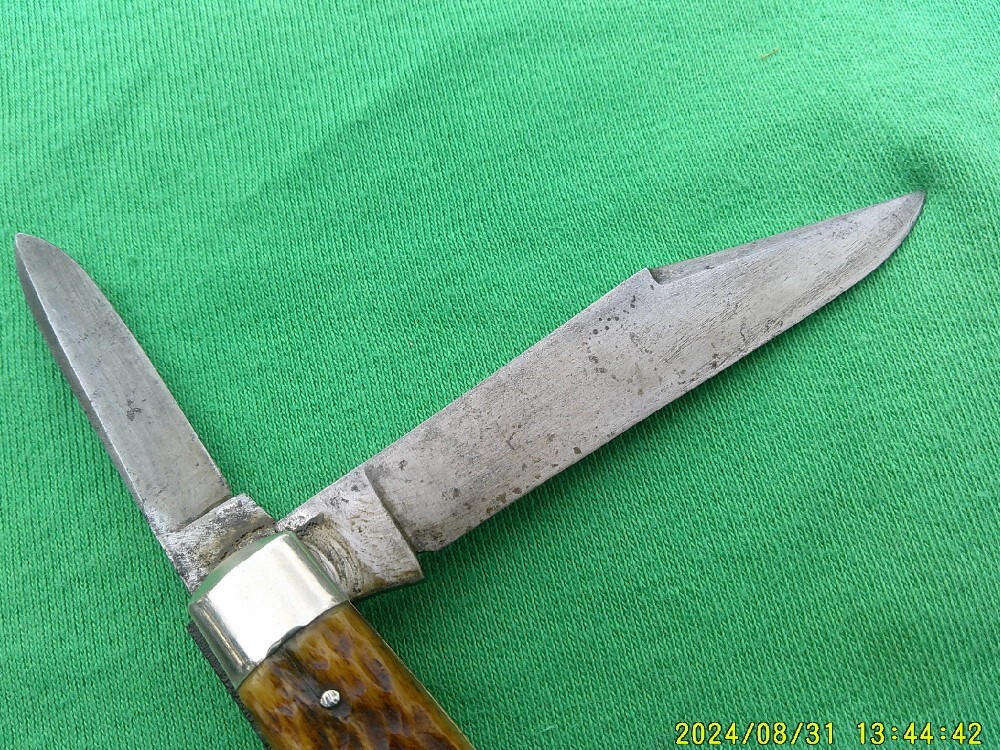 UTICA (Arch) Cutlery Co , Utica NY Bone Stock Jack