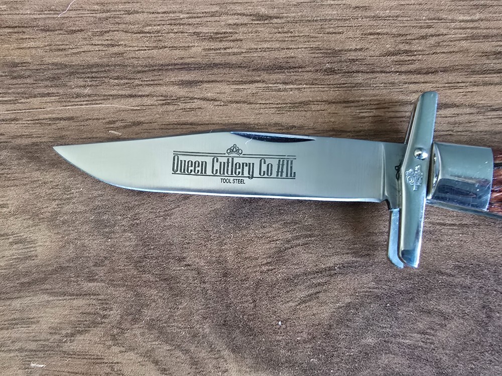 Queen Cutlery #1LCZ – Curly Zebra African Hardwood Swing-Guard Lockback ...