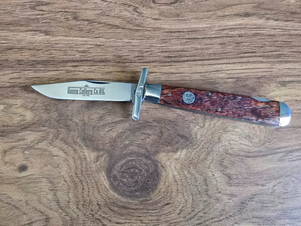 Queen Cutlery #1LCZ – Curly Zebra African Hardwood Swing-Guard Lockback ...