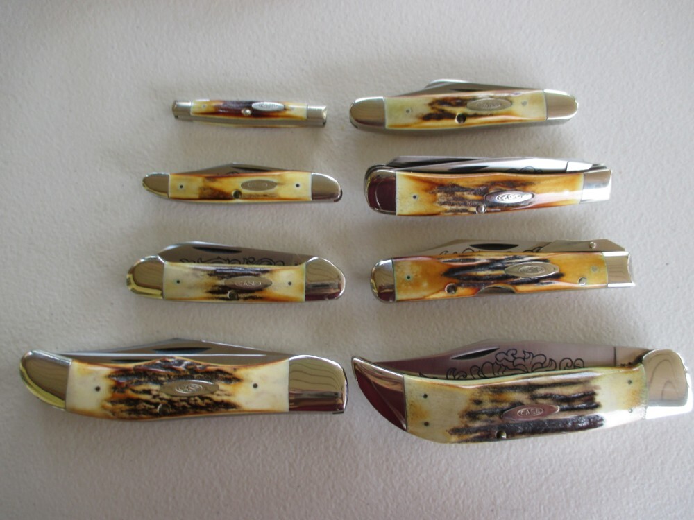 Case Blue Scroll Stag Set