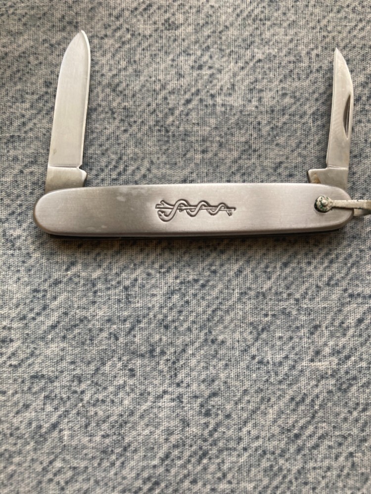 Vintage IMPERIAL, STAINLESS U.S.A., Rod of Asclepius, Engraved Lilly ...