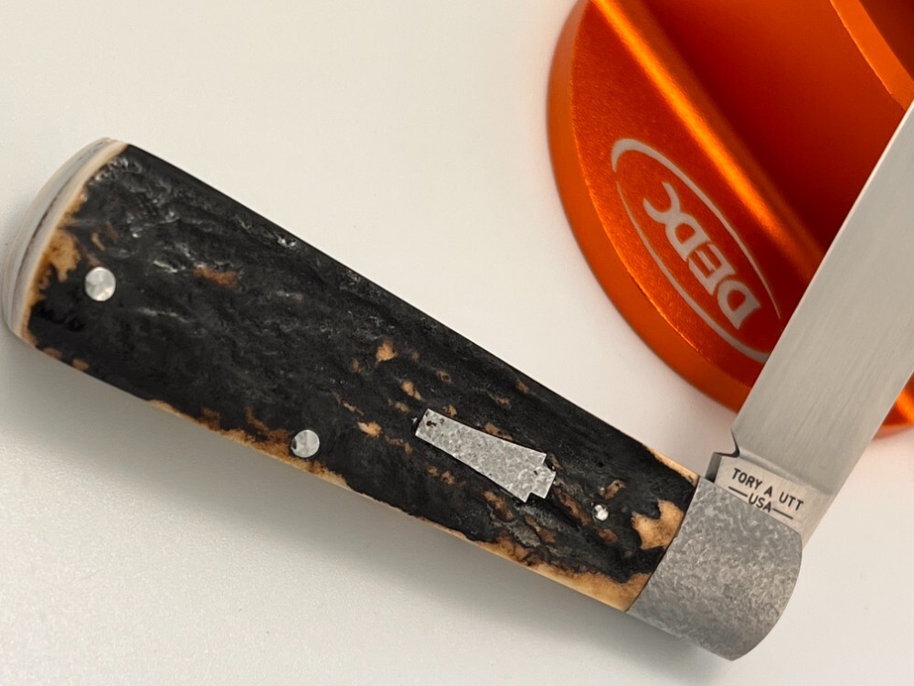 SACRED BEAR "TORY UTT" CUSTOM STAG BOY'S BARLOW CPM 154 KNIFE
