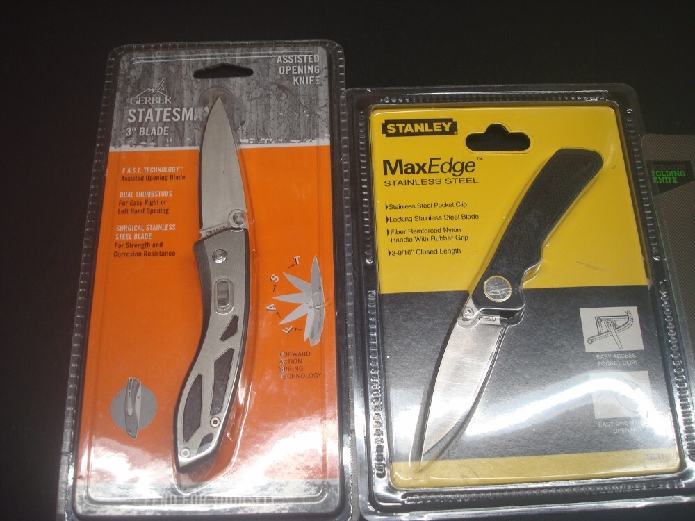 GERBER-STANLEY-SCHRADE NEW OLD STOCK KNIFE LOT
