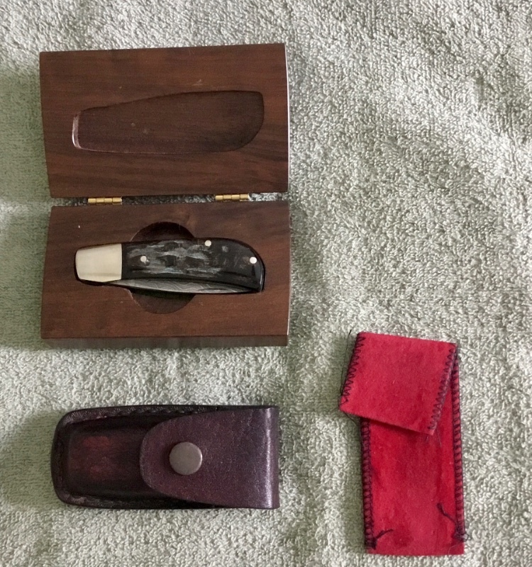 Custom Conrad Pienaar Damascus Slip Joint Knife Mint