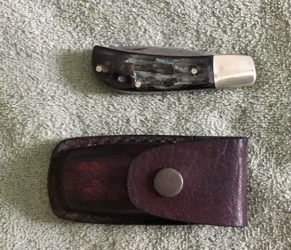 Custom Conrad Pienaar Damascus Slip Joint Knife Mint