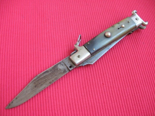 Vintage Italian Rare Model Picklock Shell Puller Switchblade Knife