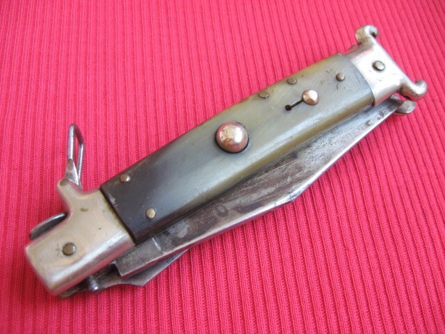 Vintage Italian Rare Model Picklock Shell Puller Switchblade Knife