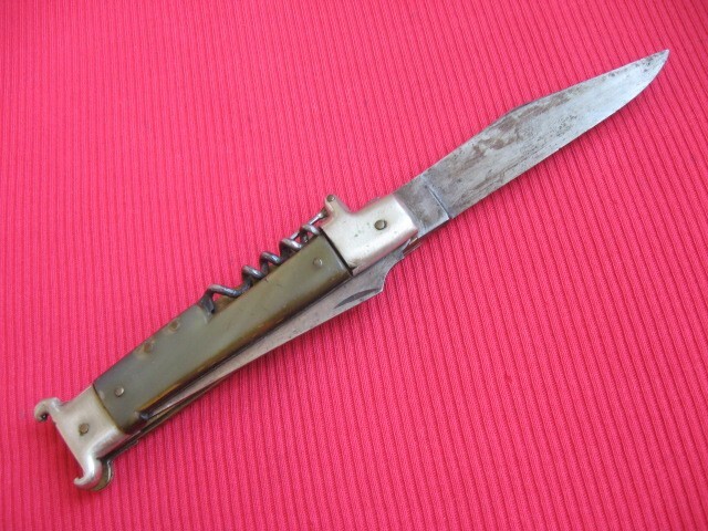Vintage Italian Rare Model Picklock Shell Puller Switchblade Knife