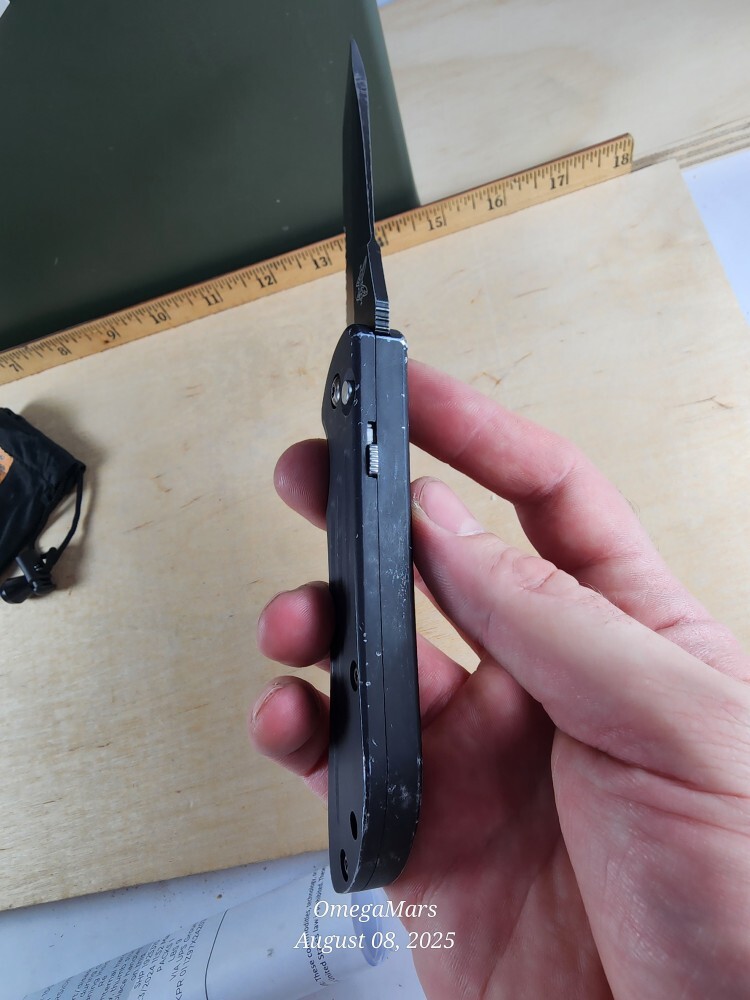 Benchmade 9100 Auto-Stryker Serrated Light usage, warrantied