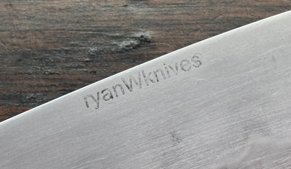 Ryan W Knives Custom Fixed Blade with hamon