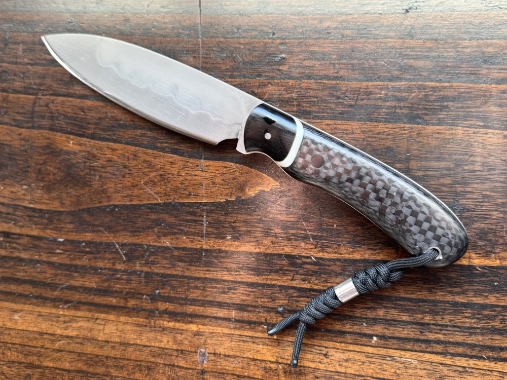 Ryan W Knives Custom Fixed Blade with hamon