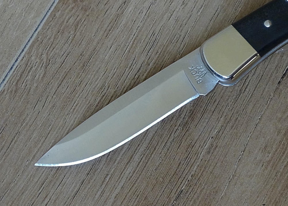 Buck 110 Folding Hunter Knife - Nickel Silver Drop Point 420HC Blade - NEW
