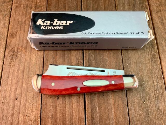 Kabar Mini Razor Trapper Smooth Red Bone 1989