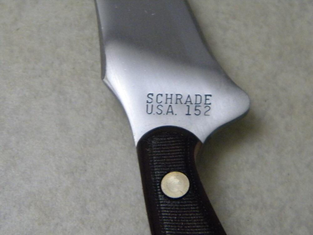 Uncle Henry Schrade + USA 152 Fixed Blade Sharp Finger Sheath Knife in Box