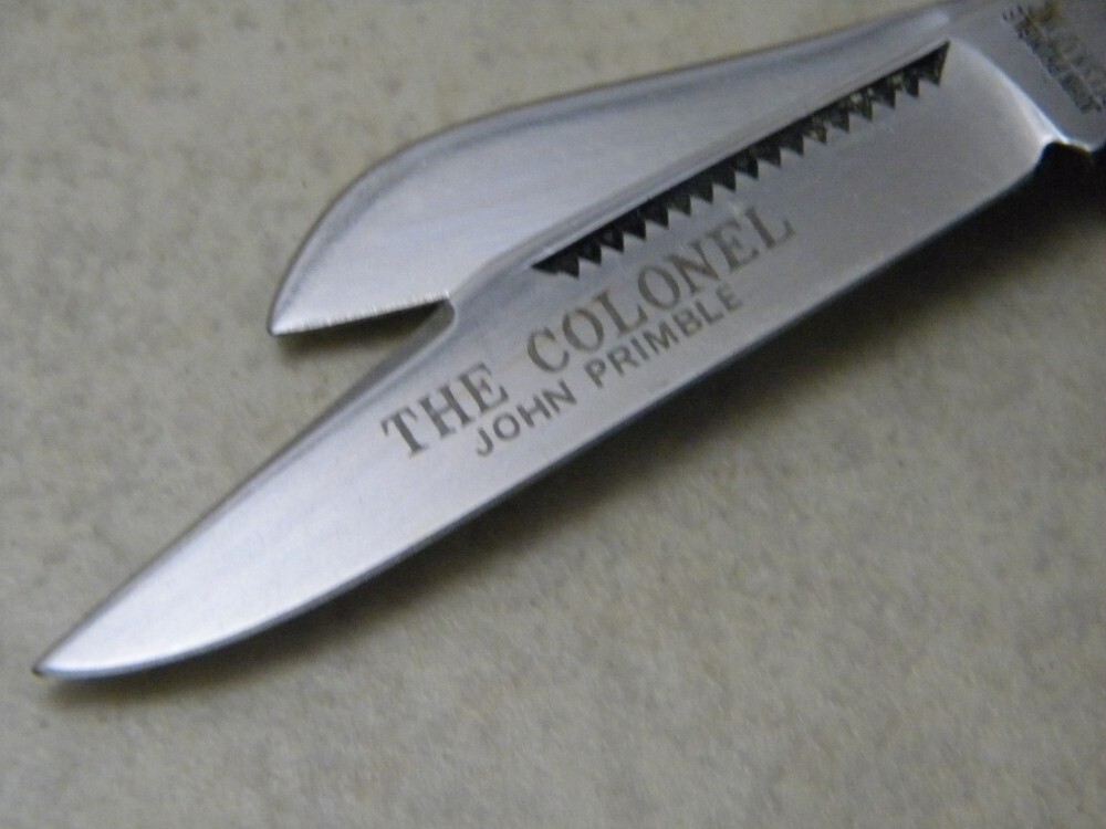 John Primble Belknap Inc. 0001 THE COLONEL Stagalon Stockman Knife NIB