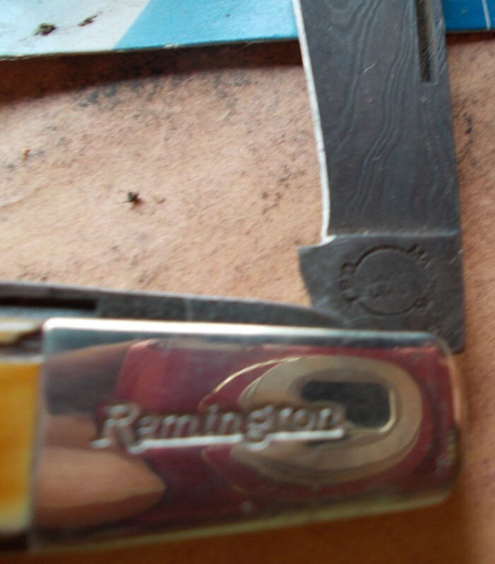 Remington One Armed Man Barlow Knife Damascus USA