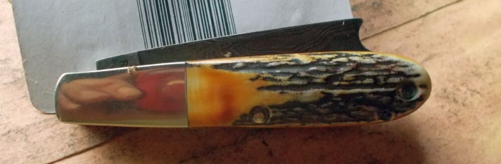 Remington One Armed Man Barlow Knife Damascus USA