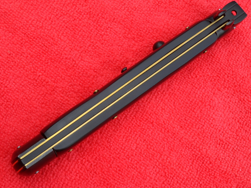 New- 13" Classic Italian Stiletto All black handles bolsters and Dagger ...