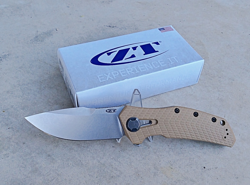 Zero Tolerance 0308 Folding Knife Coyote Tan G-10/Ti Handle SW 20CV ...