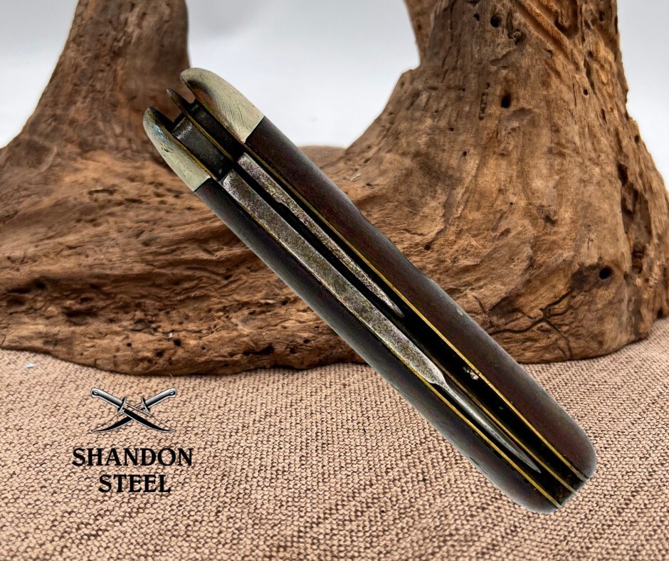 American Knife Co Ebony Barehead Tear Drop Jack 2 Blade Pocket Knife (26)