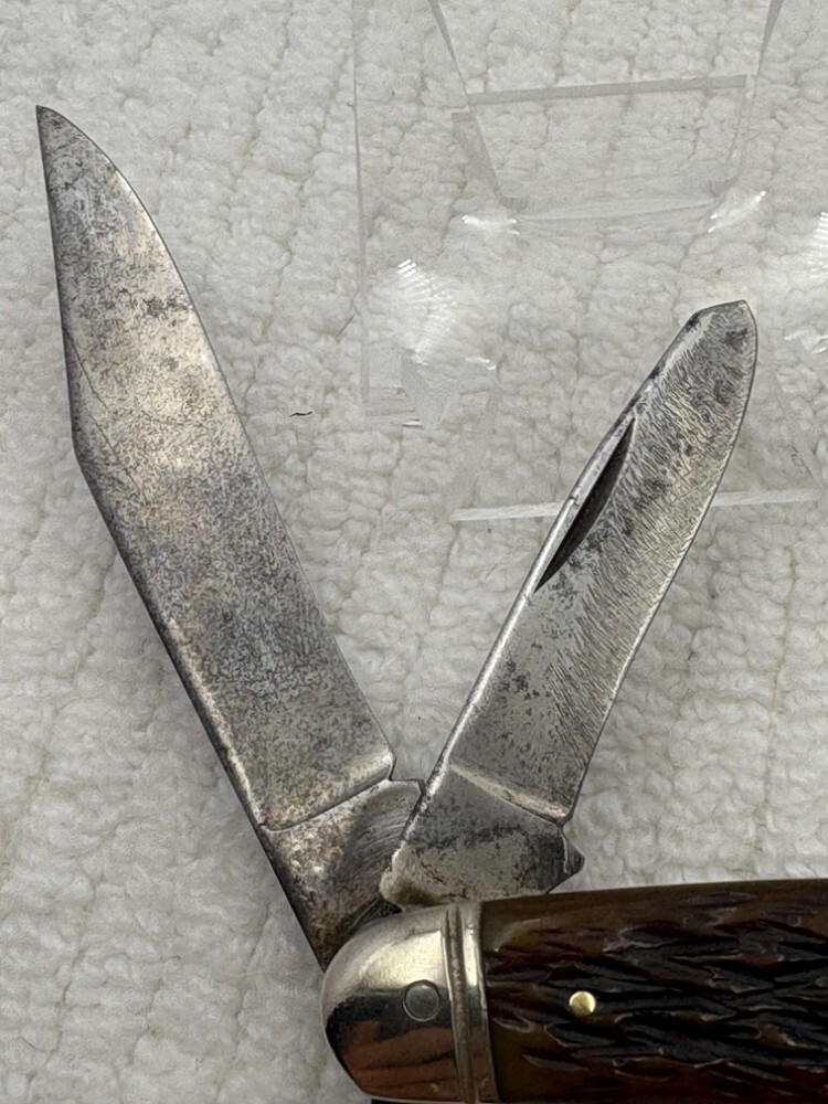 Kutmaster Utica NY USA Vintage 3 Blade Stockman Pocket Knife (78)