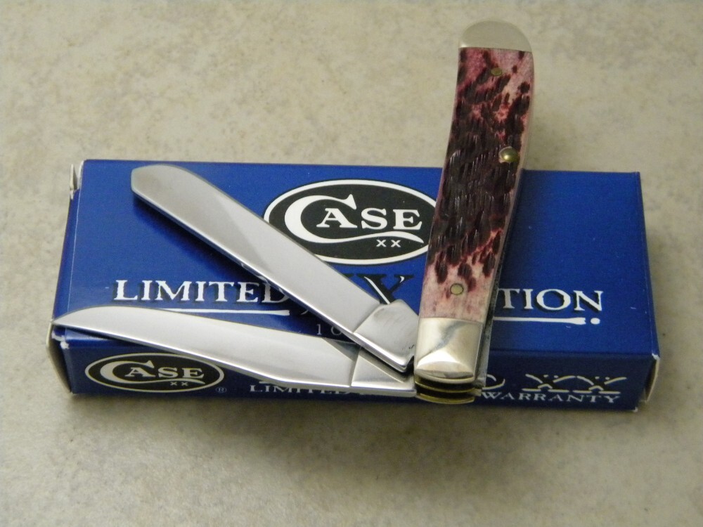 Case XX USA 7 Dot (2003) Cabernet Bone 6254 Limited Edition Medium Trapper Knife NIB