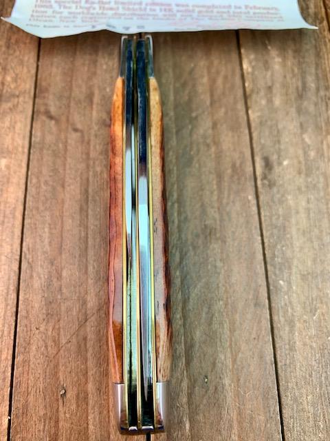 Kabar Plowman Knife (English Jack) 14kt Gold Dog’s Head Shield Brown ...