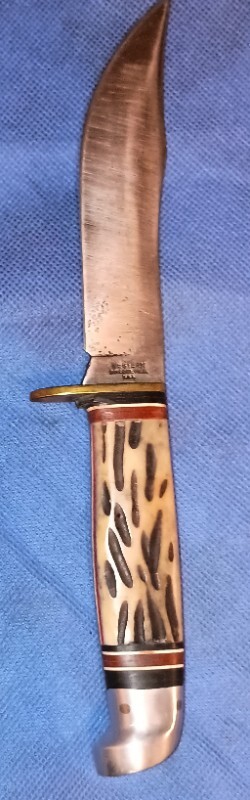 Western L66 Fixed blade hunting knife, rehandled