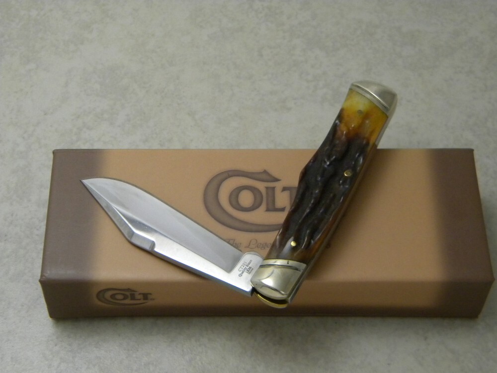 Colt CT 201 Stag Gunstock Knife New in Box
