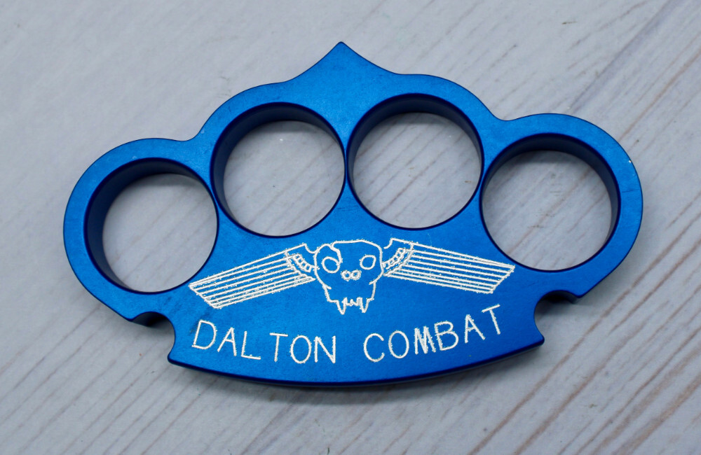 Blue Aluminum Combat Knuckles by Rob Dalton