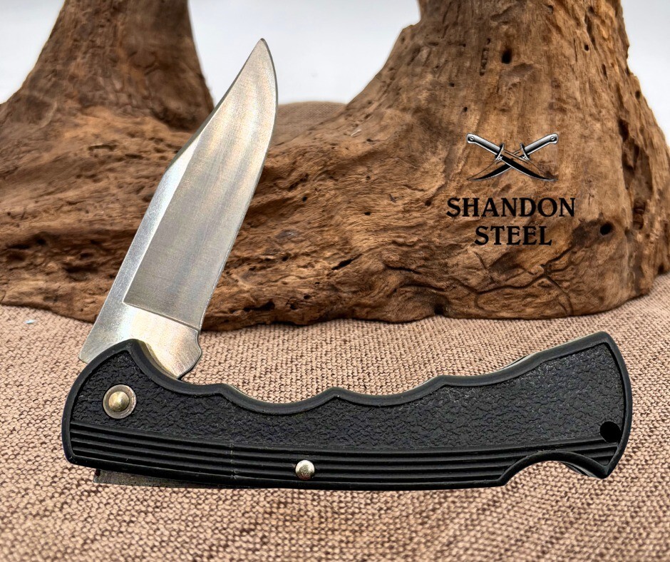 Buck Knife 422 Buck Workman Grey Clip Point Lockback USA Finger Groove (56)