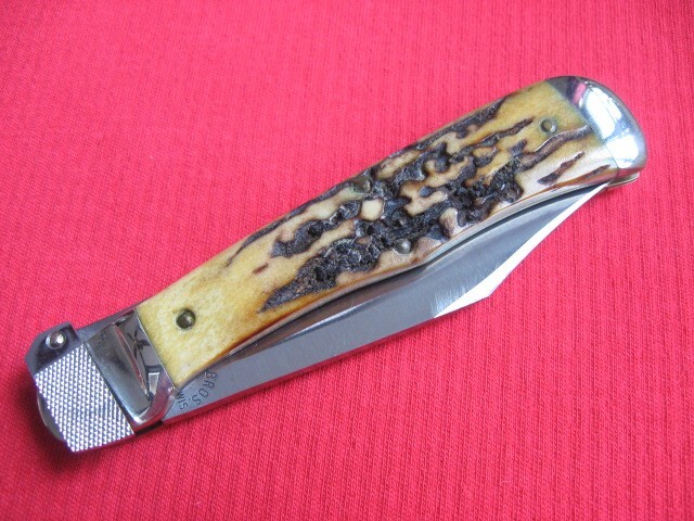 Vintage JAEGER BROS. Stag AERIAL Switchblade Knife