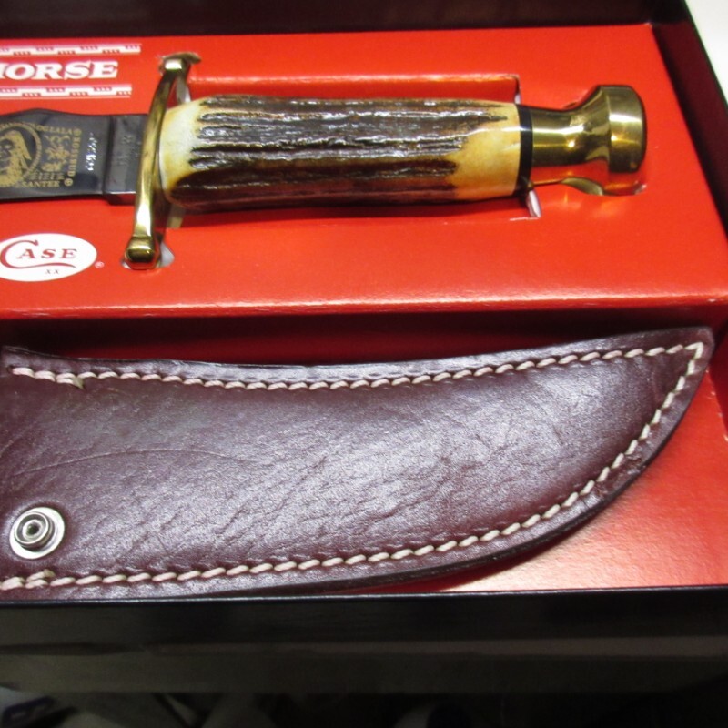 Case XX Chief Crazy Horse Commemorative Knife With Box, Scabbard ...