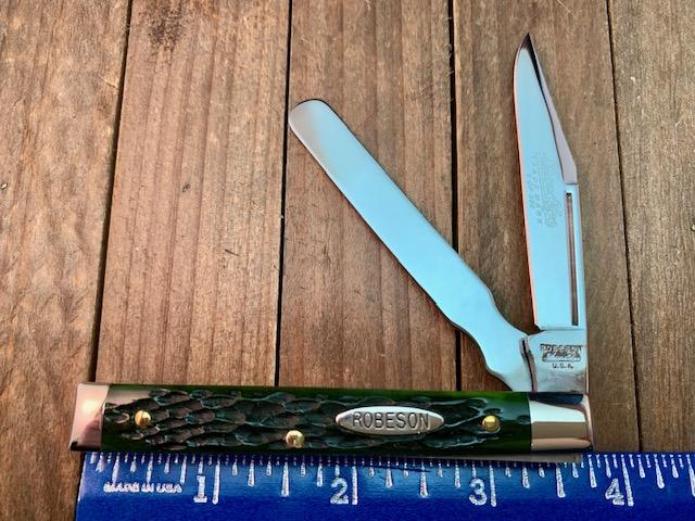 Robeson by Queen Doctor’s Knife Hunter Green Jigged Bone 1 of 200