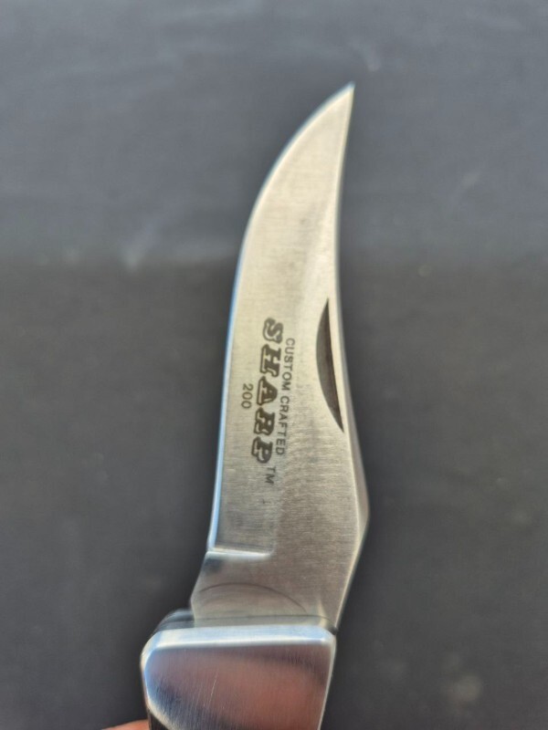 4 1/4" Vintage SHARP Model 200 Lockback Folding Hunter Knife, 1970's