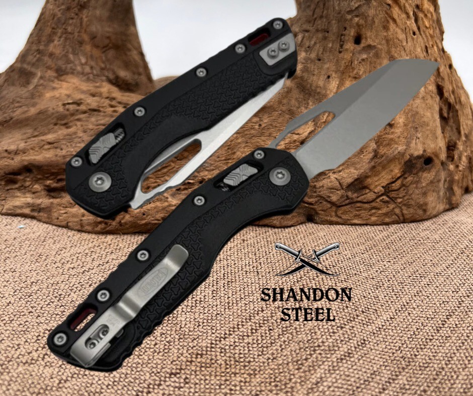 Microtech Knives USA MSI RAM LOK Black Polymer Injection Molded Red ...