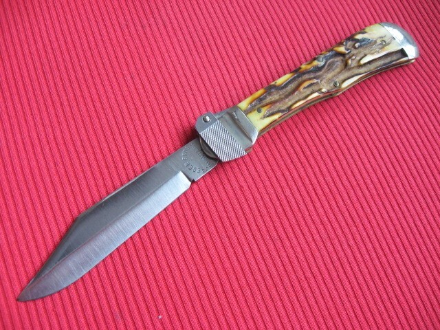 Vintage JAEGER BROS. Stag AERIAL Switchblade Knife