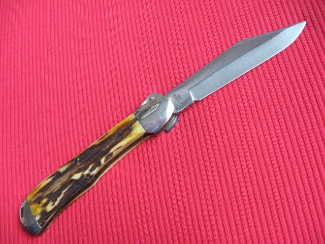Vintage JAEGER BROS. Stag AERIAL Switchblade Knife