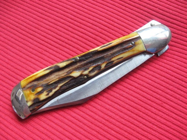 Vintage JAEGER BROS. Stag AERIAL Switchblade Knife