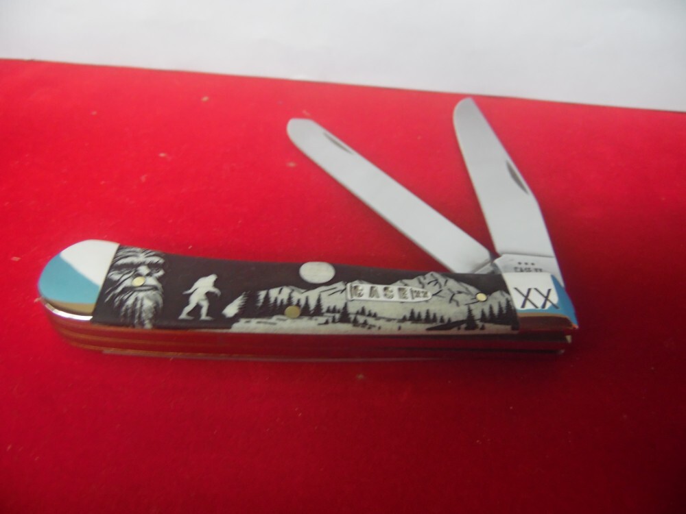 CASE XX MINI TRAPPER CUSTOM DESIGN SASQUATCH WELL KEPT UNUSED