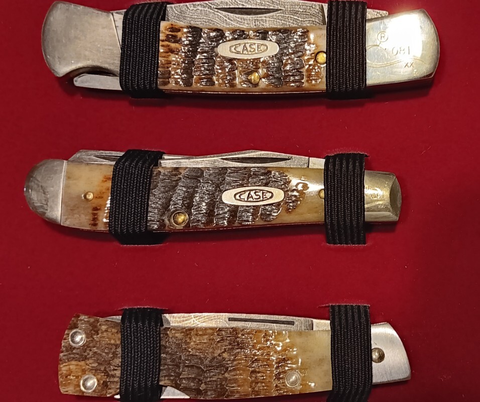 CASE XX Rogers Bone Damascus Centennial (1889-1989) 12 piece knife set ...