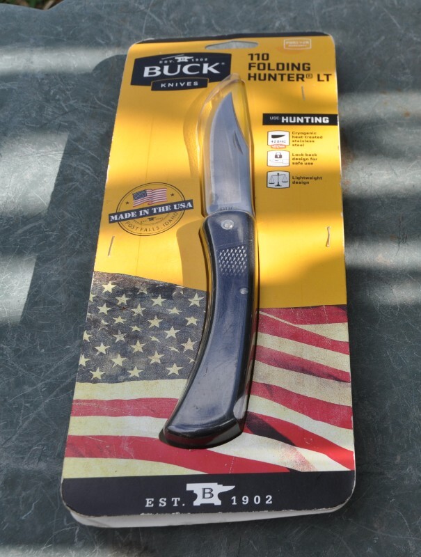 Buck 110 Folding Hunter LT Mint 1991 Factory Packaged With Sheath 420 ...