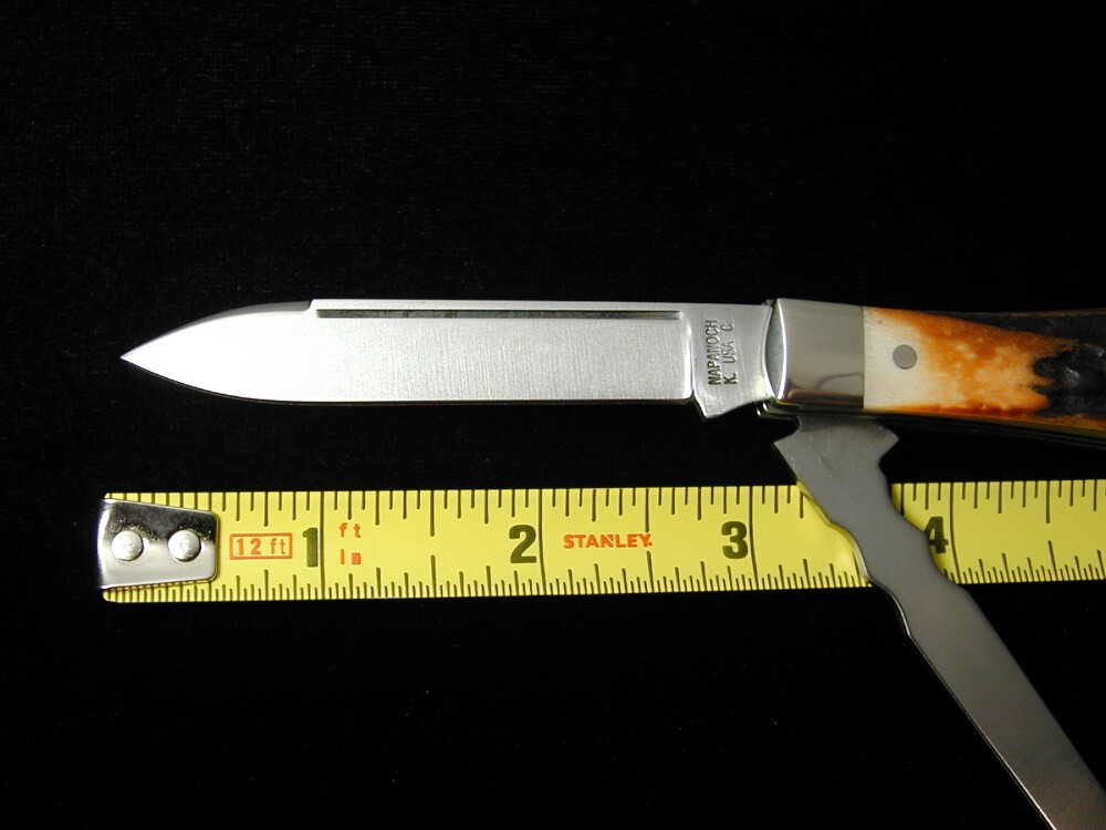 Napanoch Knife Co. Genuine Burnt Stag Mortician Coffin Jack Knife Rare ...