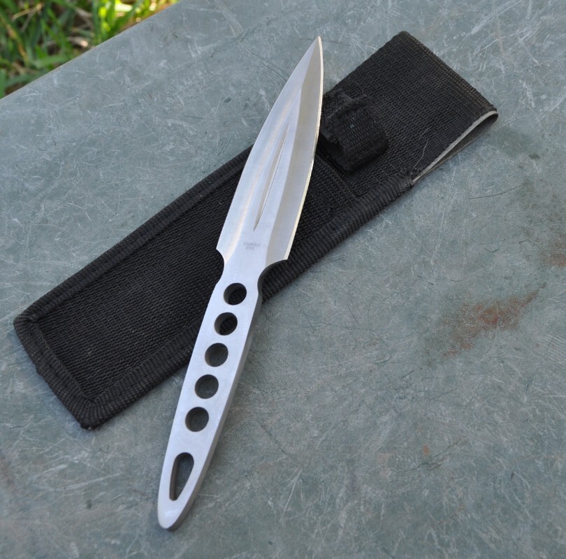 Stainless Steel Dagger Sharp Edges 8 1/2" One Piece Tapered Handle No ...