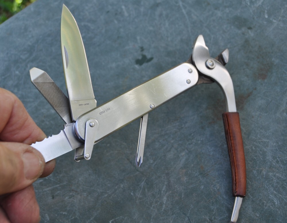 Al Mar Japan AMK 4x4 8001 Mint Original Box Papers Leather Sheath Multi ...