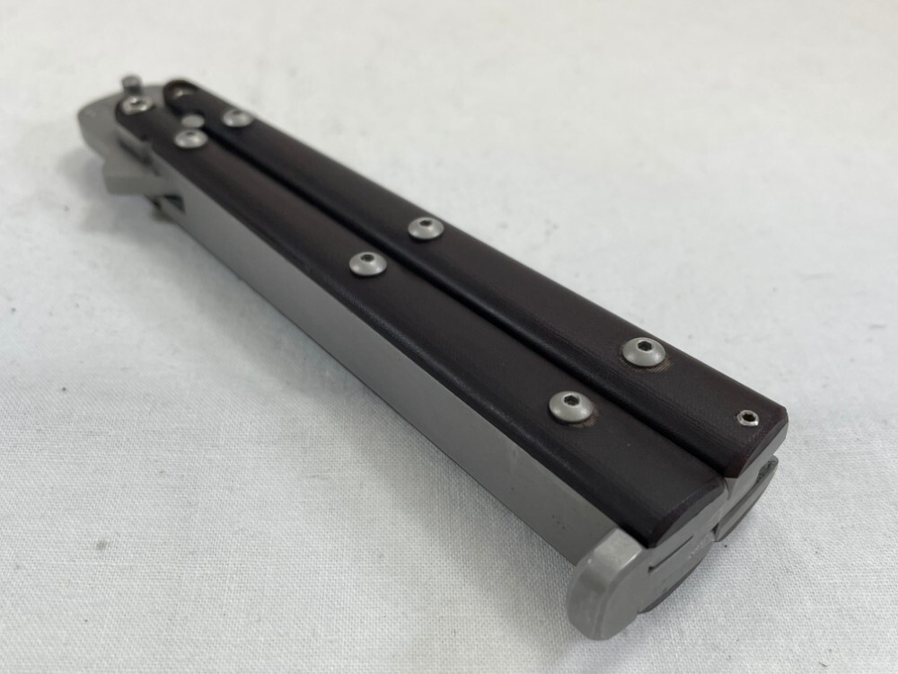 Early/Vintage WALTER ERICKSON Custom Dark Brown Balisong Butterfly w/ Pouch