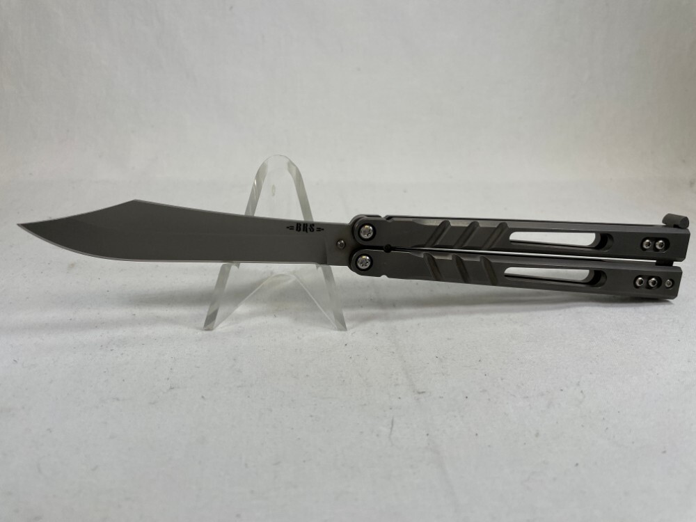 BLADE RUNNER SYSTEMS (BRS) Alpha Beast 3.0 Titanium Balisong Flipper w ...