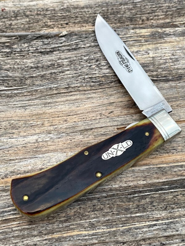 GEC NORTHFIELD ** 235120-L ANTIQUE AUTUMN NATURAL BONE PIONEER TRAPPER ...